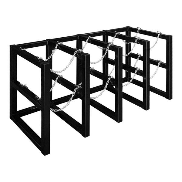 Justrite 58" x 26" x 30" Gas Cylinder Barricade Rack for 8 Vertical ...
