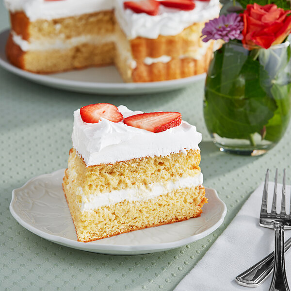 Rich's Round Vanilla Pre-Soaked Sponge Cake 8" - 9/Case