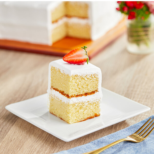 Rich's Un-Iced Butter and Vanilla Cake 1/2 Sheet - 4/Case