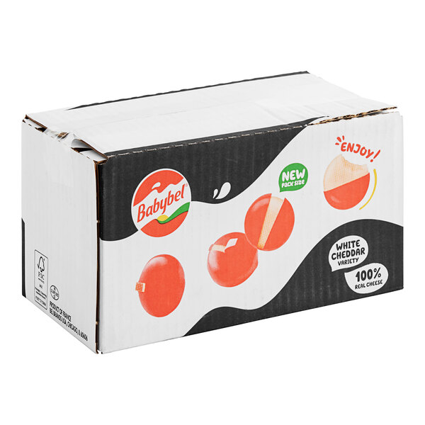 Babybel White Cheddar Mini Cheese 2-Count Pack - 20/Case