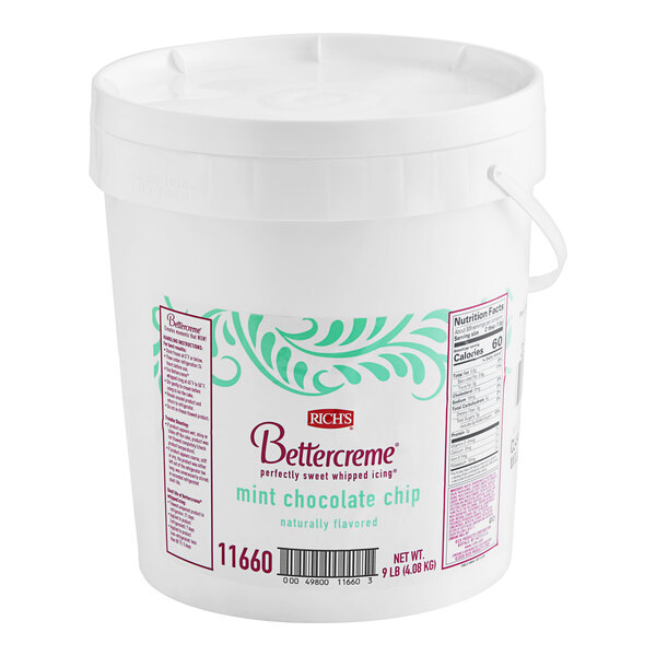 Rich's Bettercreme Mint Chip Whipped Icing 9 lb. Pail