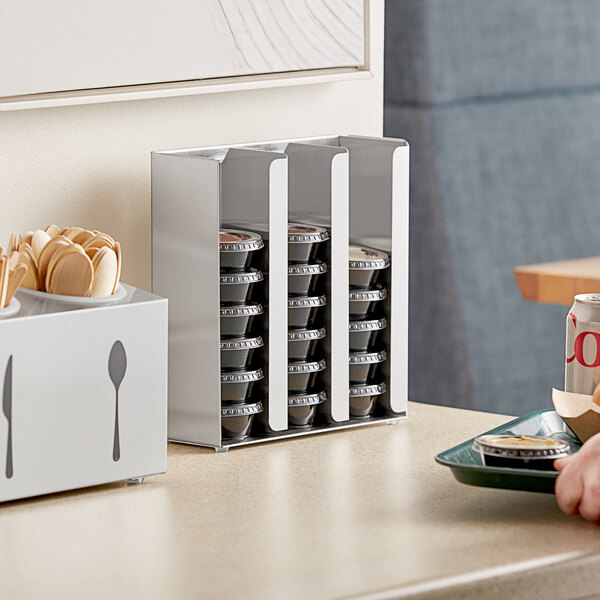 ServSense Adjustable 3-Section Stainless Steel Wall-Mount / Countertop ...