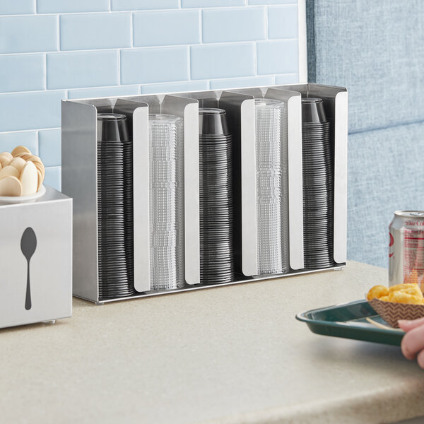 ServSense Adjustable 5-Section Stainless Steel Wall-Mount / Countertop ...