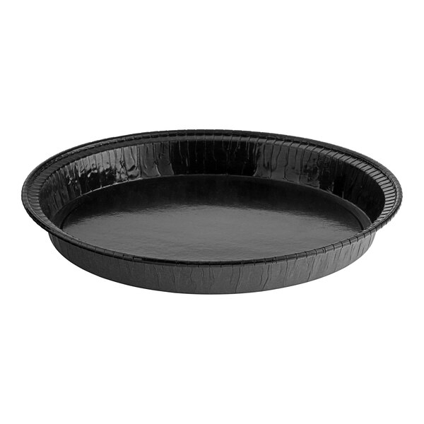 Solut Bake and Show 34.9 oz. Round Black Corrugated Oven Safe ...
