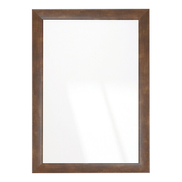 BrandtWorks 32" x 46" Contemporary Mocha Walnut Brown Finish Mirror
