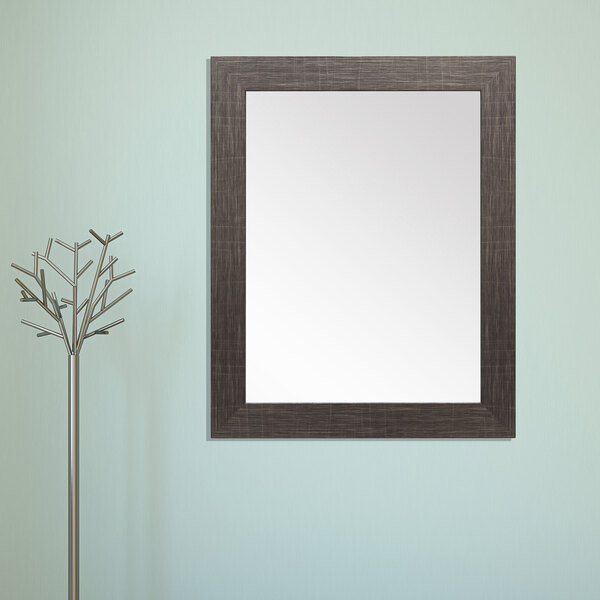 BrandtWorks 32" x 41" Scratched Black Finish Mirror