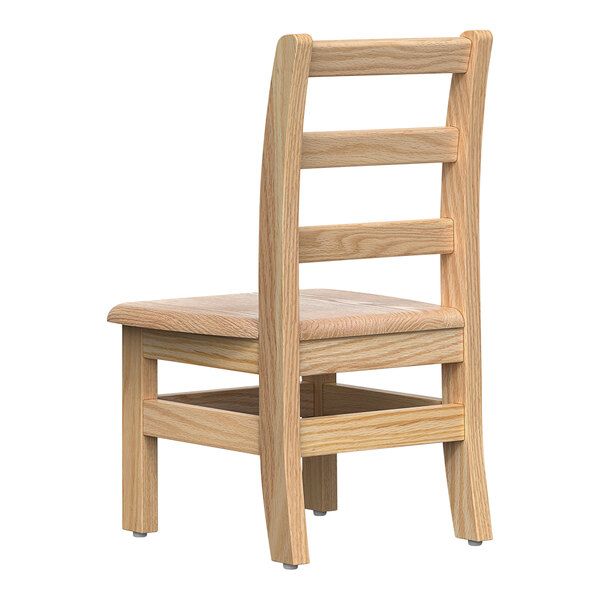 Foundations Little Scholars 10" Wood Ladder Back Kid's School Chair - 2/Set