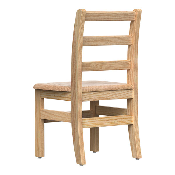 Foundations Little Scholars 12" Wood Ladder Back Kid's School Chair - 2/Set