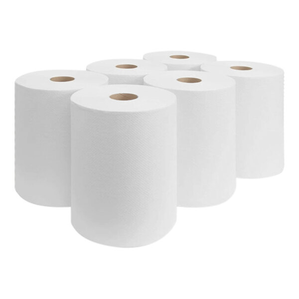 Morcon Morsoft 10" 1-Ply White Hardwound Paper Towel Roll, 800 Feet ...