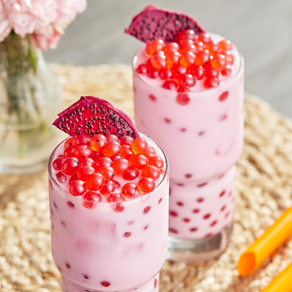 Bossen Pure10 Dragon Fruit Bursting Boba 6.6 lb. Bag - 5/Case