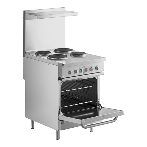 Cooking Performance Group ER24-240-1 24" 4-Burner Electric Range with ...