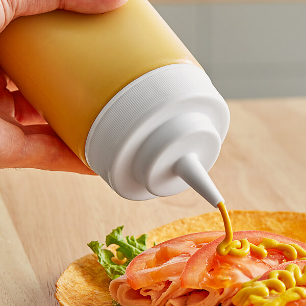 Choice Lid for 16, 24, and 32 oz. Wide Mouth Squeeze Bottles - 6/Pack