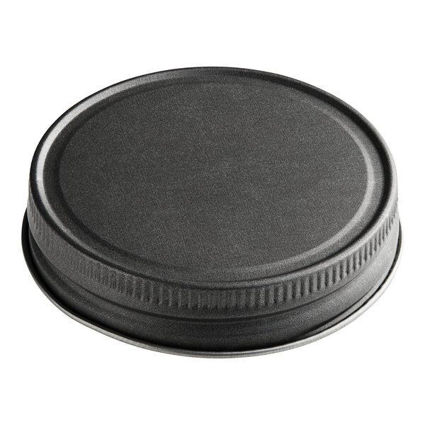 70/450 Pewter Gray Unlined Metal Lid - 100/Pack