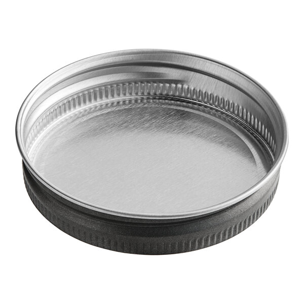 70/450 Pewter Gray Unlined Metal Lid - 100/Pack