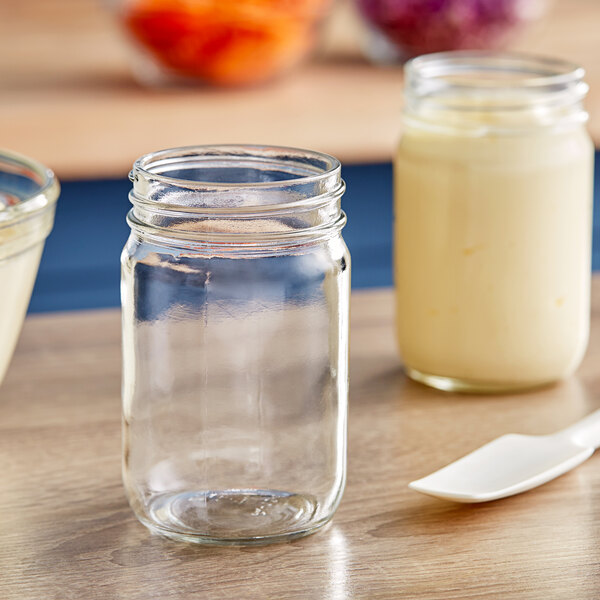 12 oz. Glass Mayonnaise Jar - 12/Case