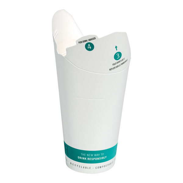 SOFi 8 oz. All-in-One Paper Hot Cup and Lid - 1000/Case