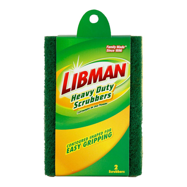 Libman 64 Yellow Synthetic Sponge Scrubber - 12/Case
