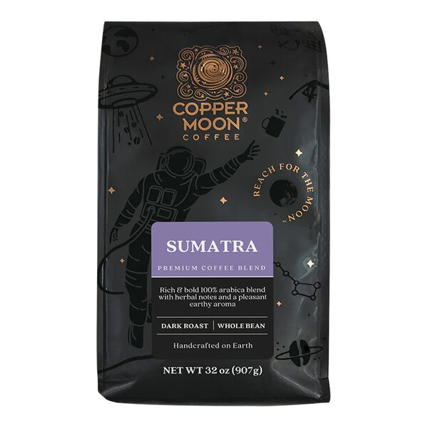 Copper Moon Sumatra Blend Whole Bean Coffee 2 lb. - 4/Case