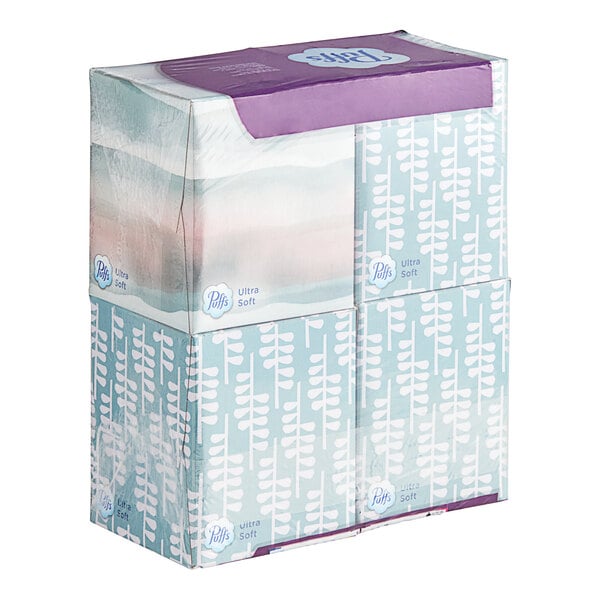Puffs Ultra Soft 56 Sheet 4-Pack 2-Ply Facial Tissue Cube