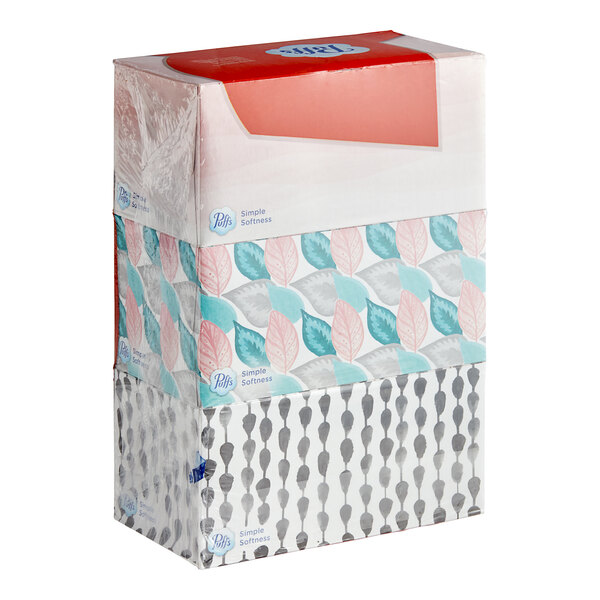 Puffs Basic 180 Sheet 3-Pack 2-Ply Facial Tissue Box