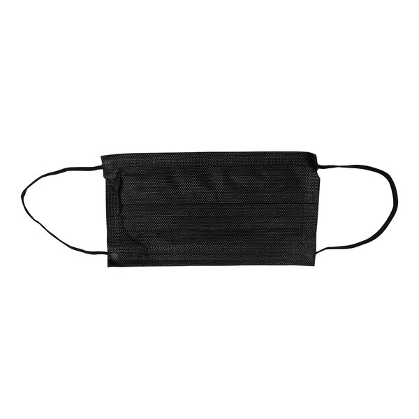 Cordova Black Adult General Purpose Polypropylene Face Mask - 50/Box