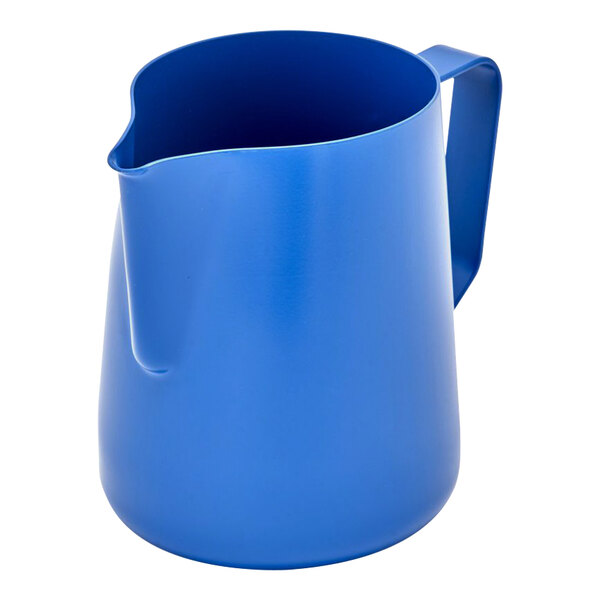 Rhino Coffee Gear Stealth 20 oz. Blue Milk Pitcher RHBLUE20OZ