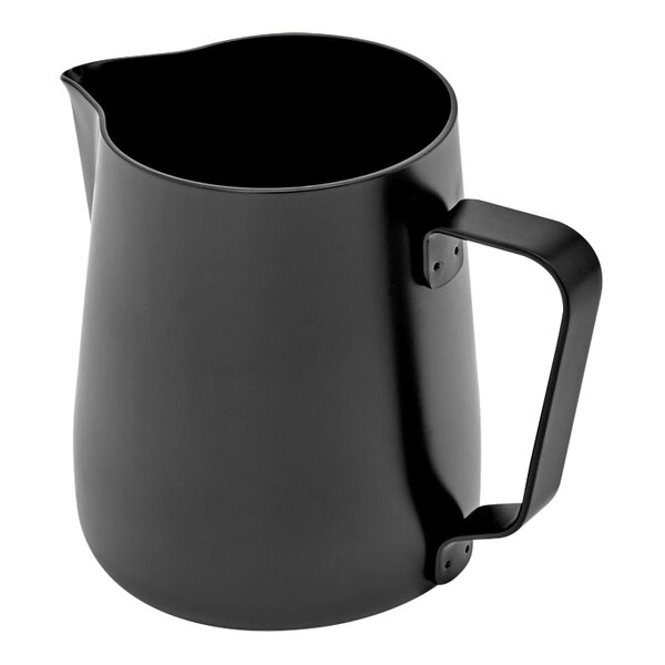Rhino Coffee Gear Stealth 12 oz. Black Milk Pitcher RHTEF12OZ