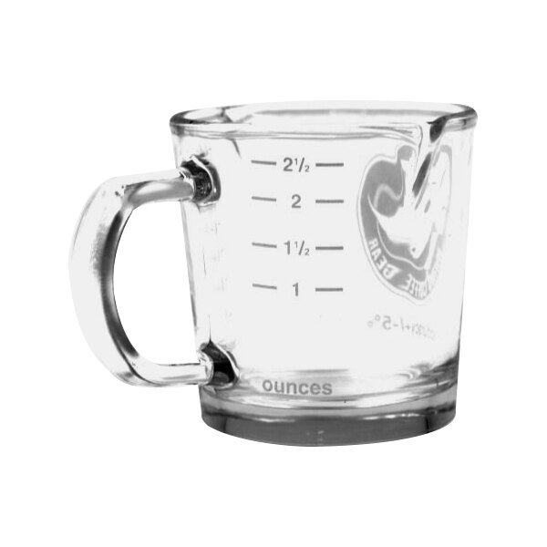 Rhino Coffee Gear 2.4 oz. Double Spout Shot Glass with Pour Lines