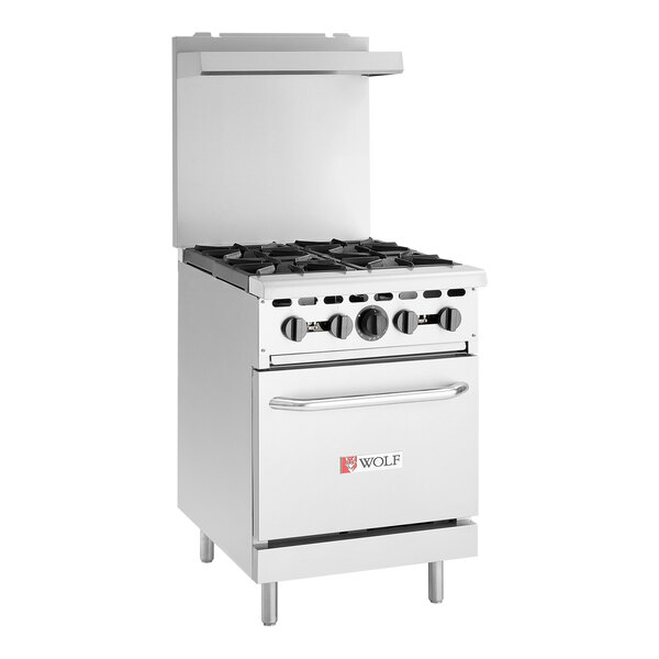 Wolf WX24-4BP WX Series Liquid Propane 24" Manual Range with 4 Burners ...