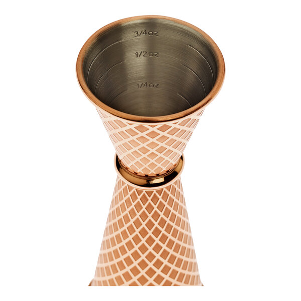 Barfly® 1 oz. & 2 oz. Copper-Plated Diamond Lattice Japanese Style ...