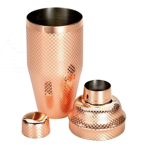 Barfly® 24 oz. Copper-Plated Diamond Lattice 3-Piece Japanese Style ...
