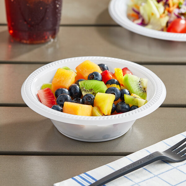 Choice 12 oz. White Plastic Bowl - 125/Pack