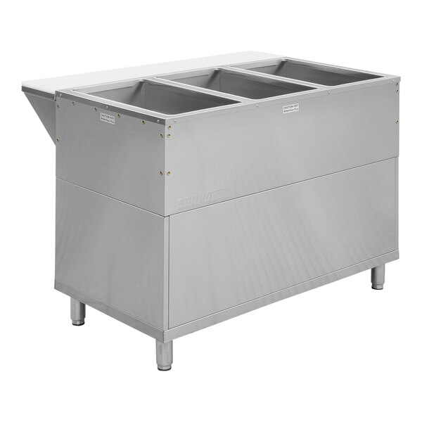 ServIt Three Pan Open Well Electric Steam Table with Fully Enclosed ...