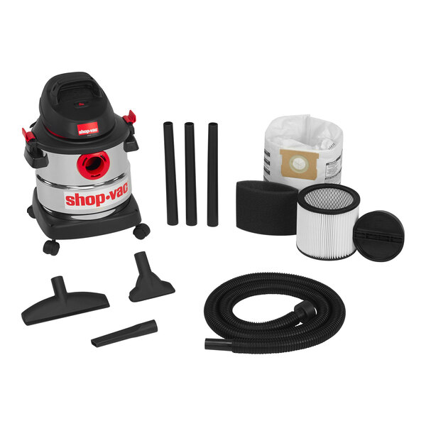 Shop-Vac 5989305 5 Gallon 4 1/2 Peak HP Stainless Steel Wet / Dry ...