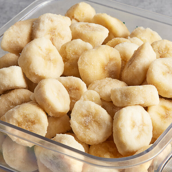 Dole Chef-Ready Cuts IQF Sliced Bananas 5 lb. - 2/Case