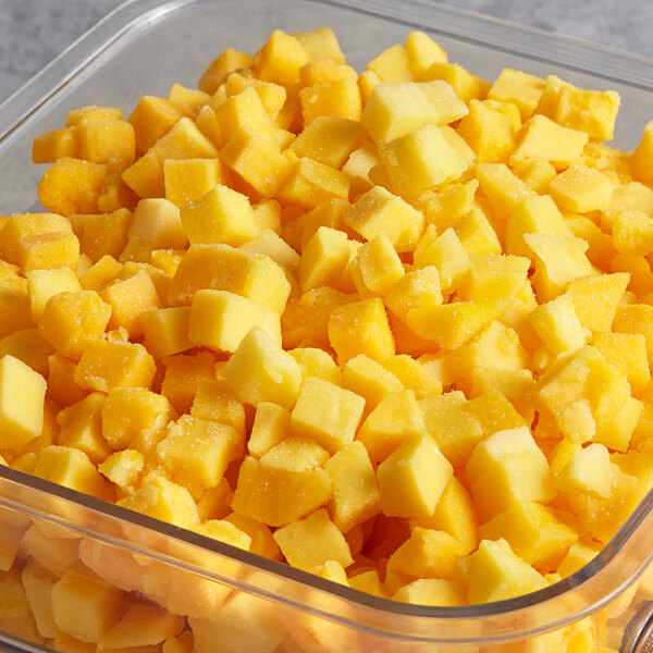 Dole Chef-Ready Cuts IQF Cubed Mango 5 lb. - 2/Case