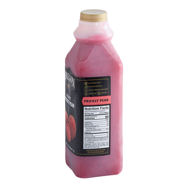 Oregon Fruit In Hand Velvet Prickly Pear Puree 32 fl. oz. - 6/Case