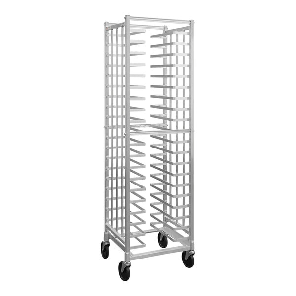 New Age 20 3/8" x 16 3/4" x 72" 20-Slot Aluminum Mobile Pizza Pan Rack ...