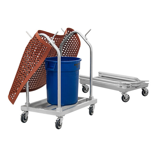 New Age 36" x 24" x 45 1/4" Aluminum Double-Sided Mat Cart 51087