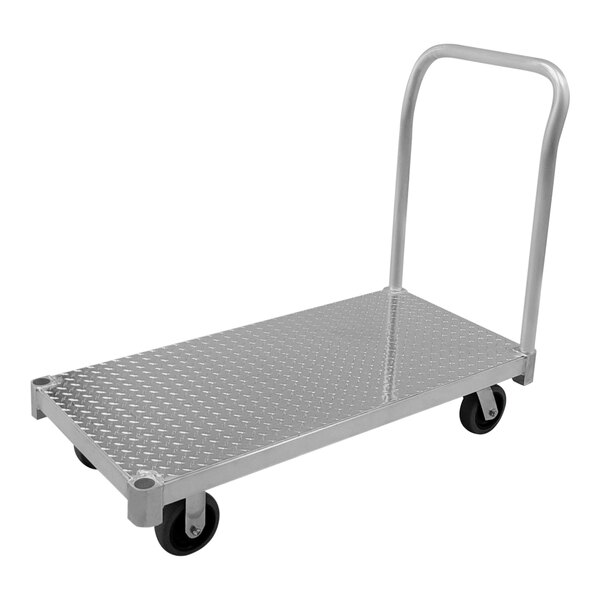 New Age 75" x 36" x 41" Aluminum Platform Truck with Tread Plate Deck ...