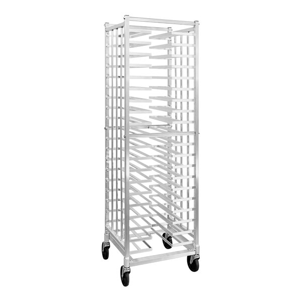 New Age 20 3/4" x 16 3/4" x 72" 20-Slot Aluminum Mobile Pizza Pan Rack ...