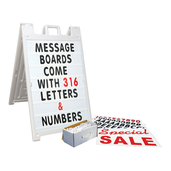 Plasticade by United Visual Products Signcade® Deluxe 27" x 46" White ...