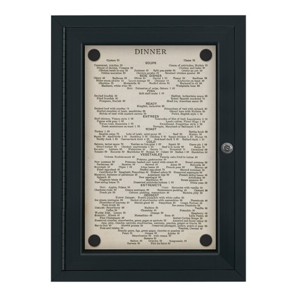 United Visual Products 15" x 17" Black Single Door Enclosed Magnetic ...
