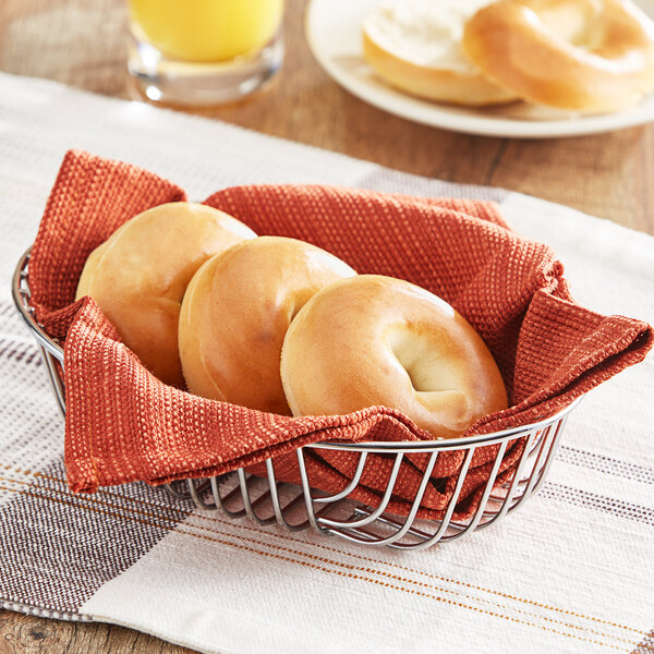 Original Bagel New York Style Pre-Sliced Plain Mini Bagel 2 oz. - 144/Case