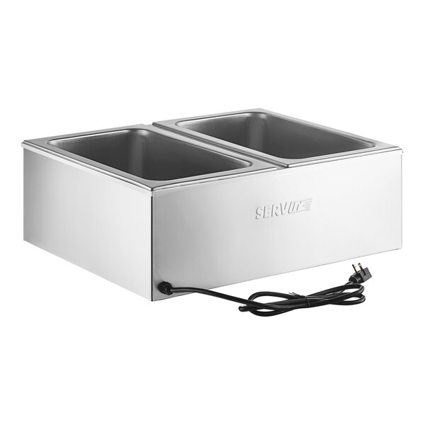 Avantco FW200D 12" x 20" Full Size Dual Well Electric Countertop Food ...