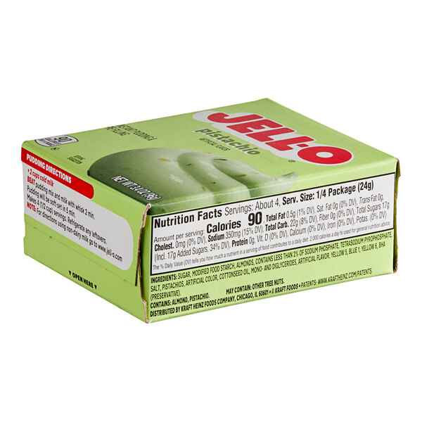 JELL-O Instant Pistachio Pudding & Pie Filling Mix 3.4 oz. - 24/Case