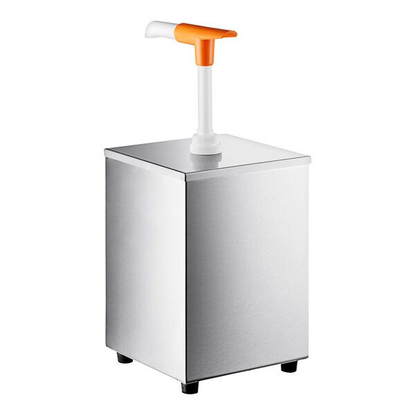 ServSense Single 3.7 Qt. Stainless Steel Condiment Pump Dispenser with ...