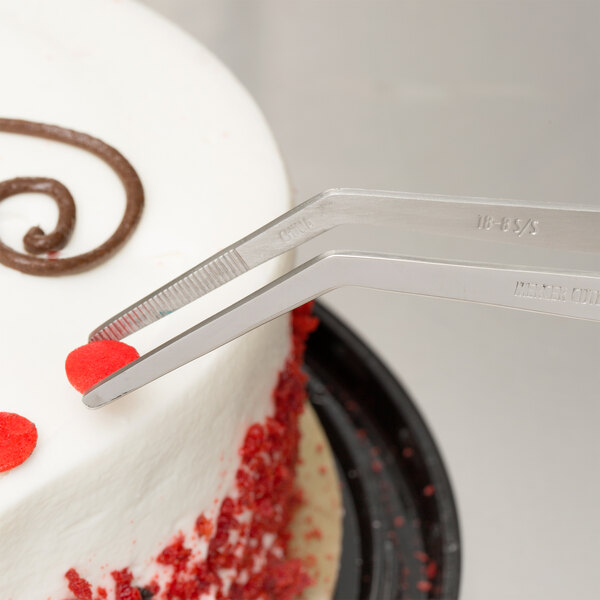 Mercer Culinary M35133 11 3/4" Curved Precision / Plating Tongs