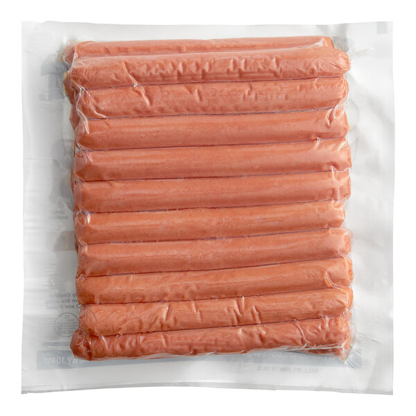 Sabrett 6 3/8" 10/1 Skinless Beef Frank - 240/Case