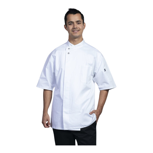 Uncommon Chef Bari Unisex Customizable White Short Sleeve Chef Coat ...
